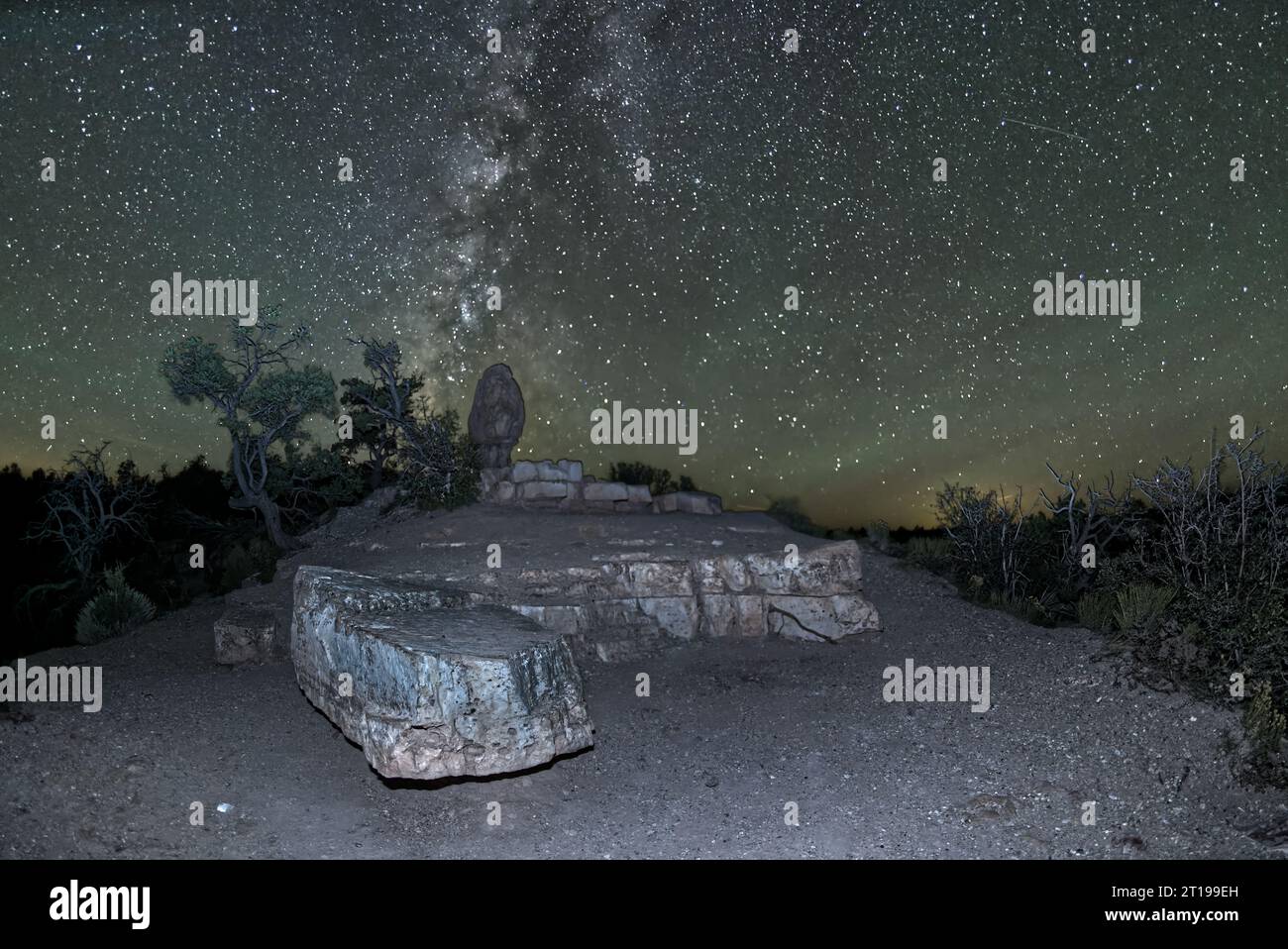 Star field over Shoshone Point, South Rim, Grand Canyon National Park ...