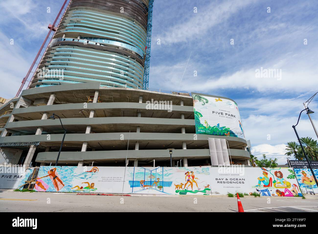 Miami Beach, FL, USA - October 11, 2023: Stock photo of Five Park a new ...