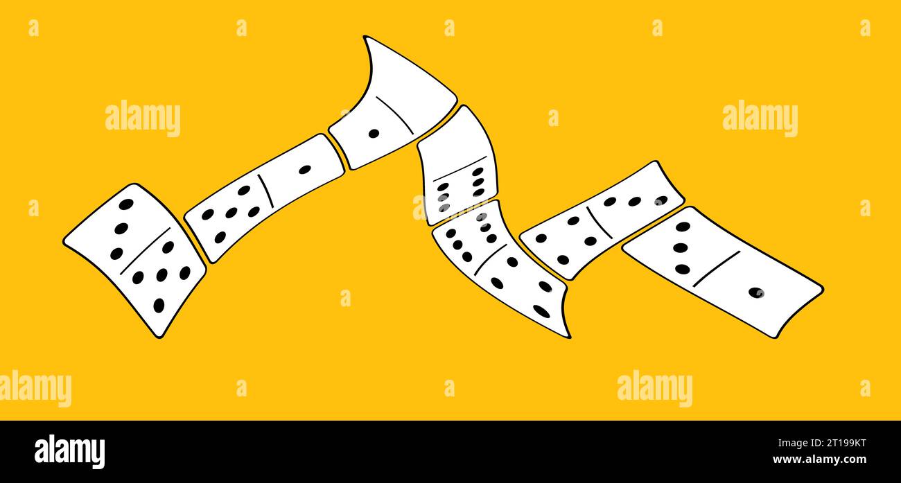 Domino tiles. Classic dominoes, domino's pictogram. Playing, parts of ...