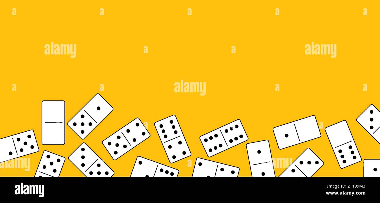Domino tiles. Classic dominoes, domino's pictogram. Playing, parts of ...