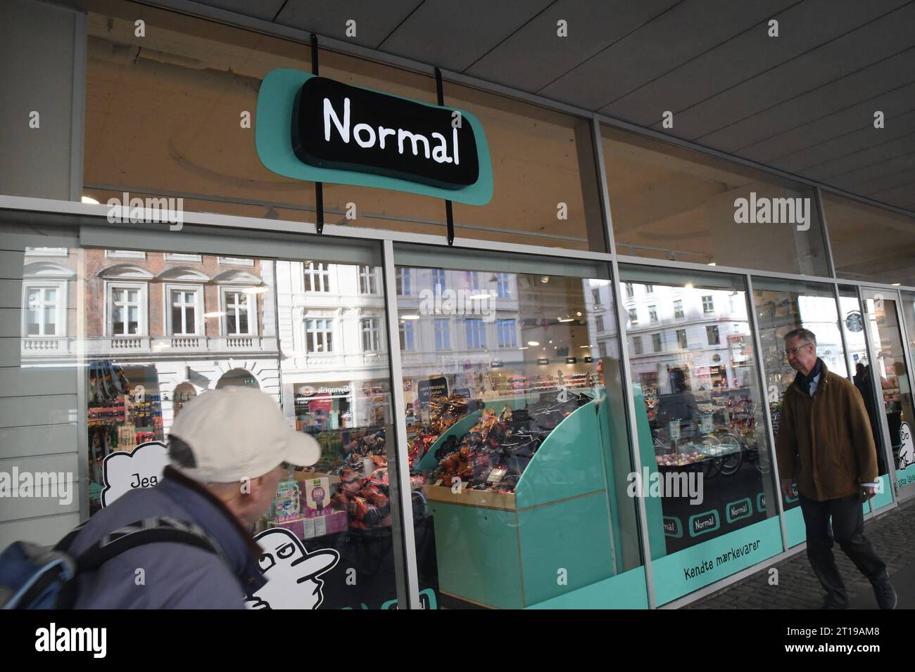 Copenhagen, Denmark /12 October. 2023/.Normal shop in danisbh capoital ...