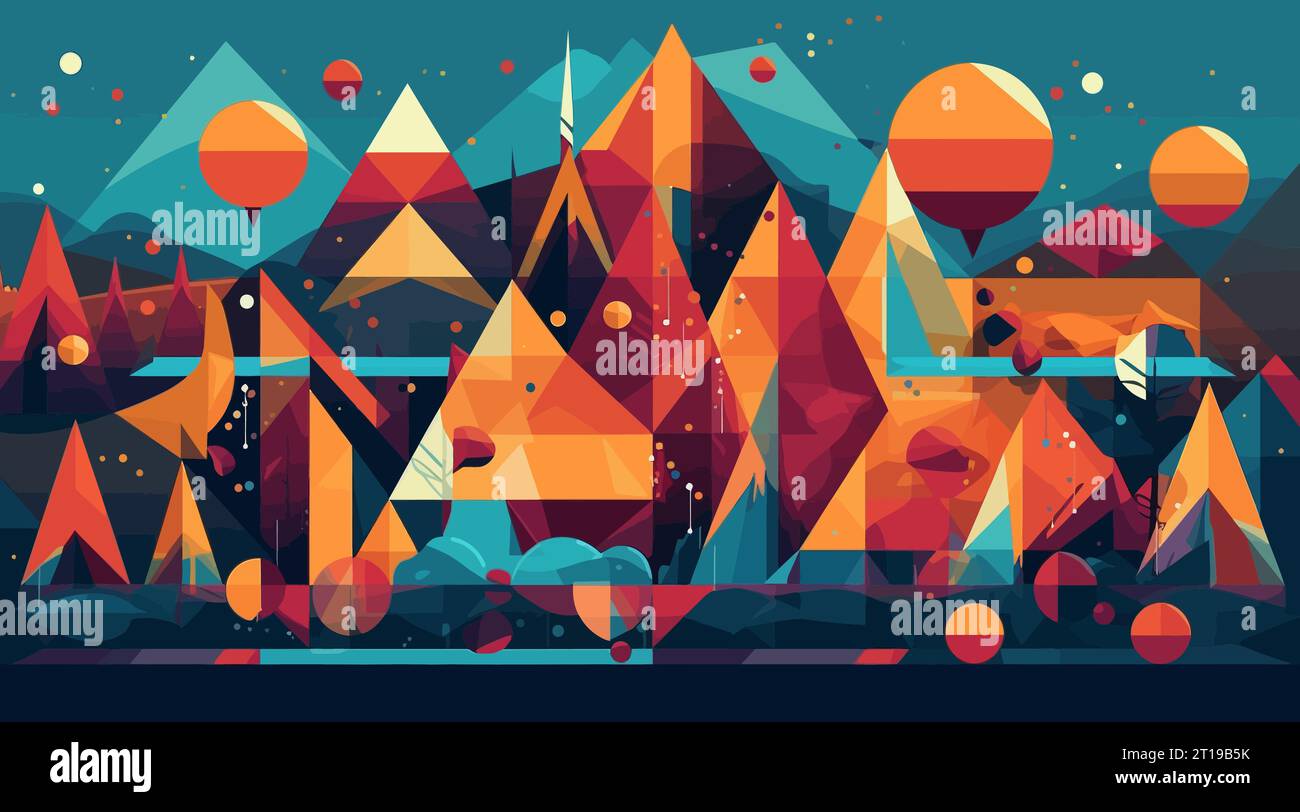 Abstract flat cartoon background. Vector illustration Stock Vector ...