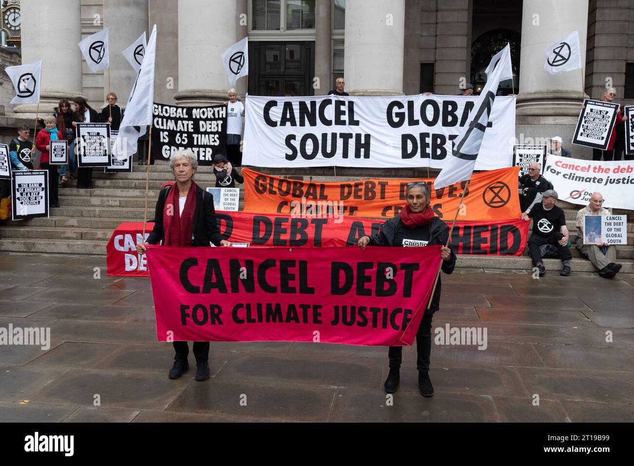 London, UK. 12 October, 2023. A coalition of groups, including Debt for ...