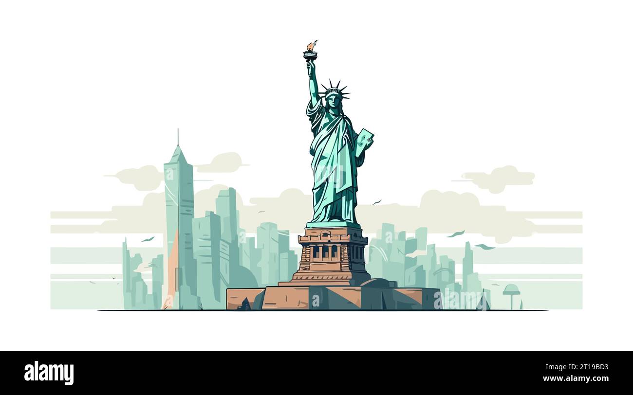The Statue of Liberty vector Stock Vector Image & Art - Alamy