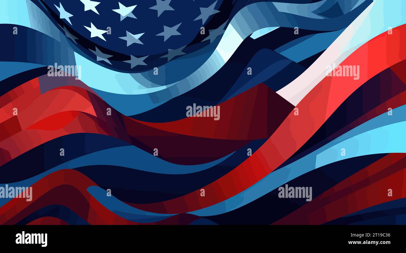 Abstract flat background with USA flag. Vector illustration Stock ...