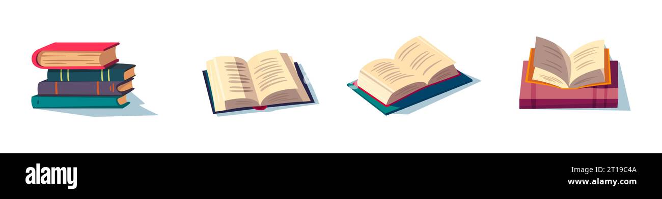 Open closed books in Stock Vector Images - Alamy