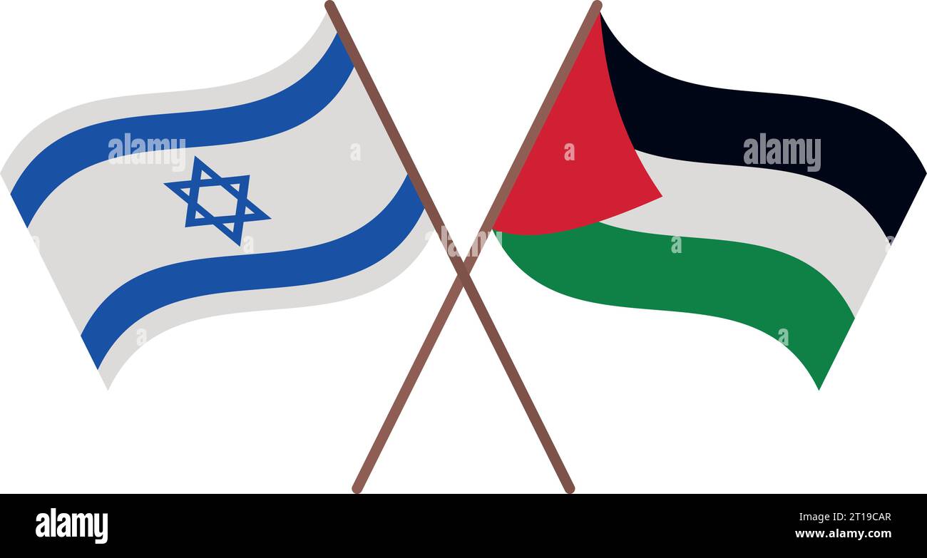 palestine and israel flags crossed Stock Vector Image & Art - Alamy
