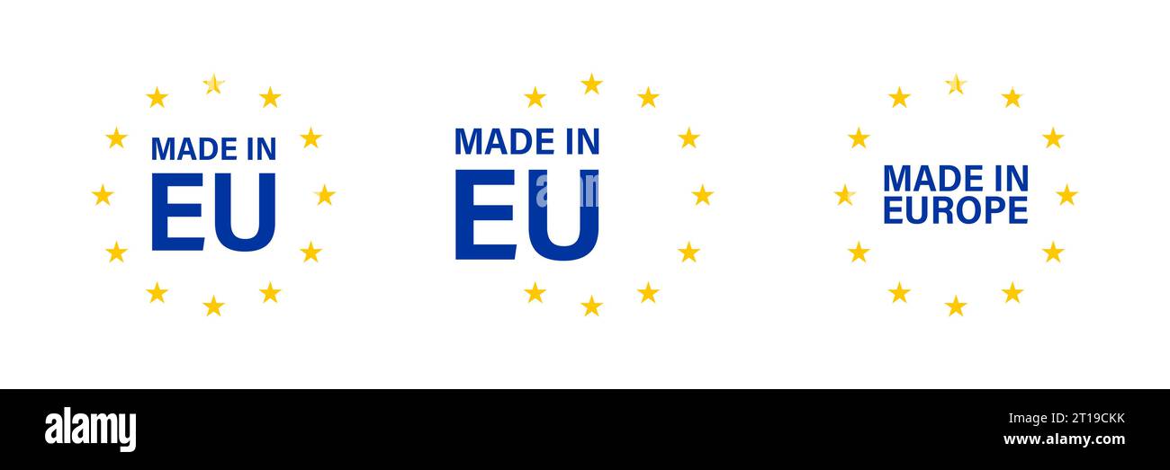 Made in europe label Stock Vector Images - Alamy