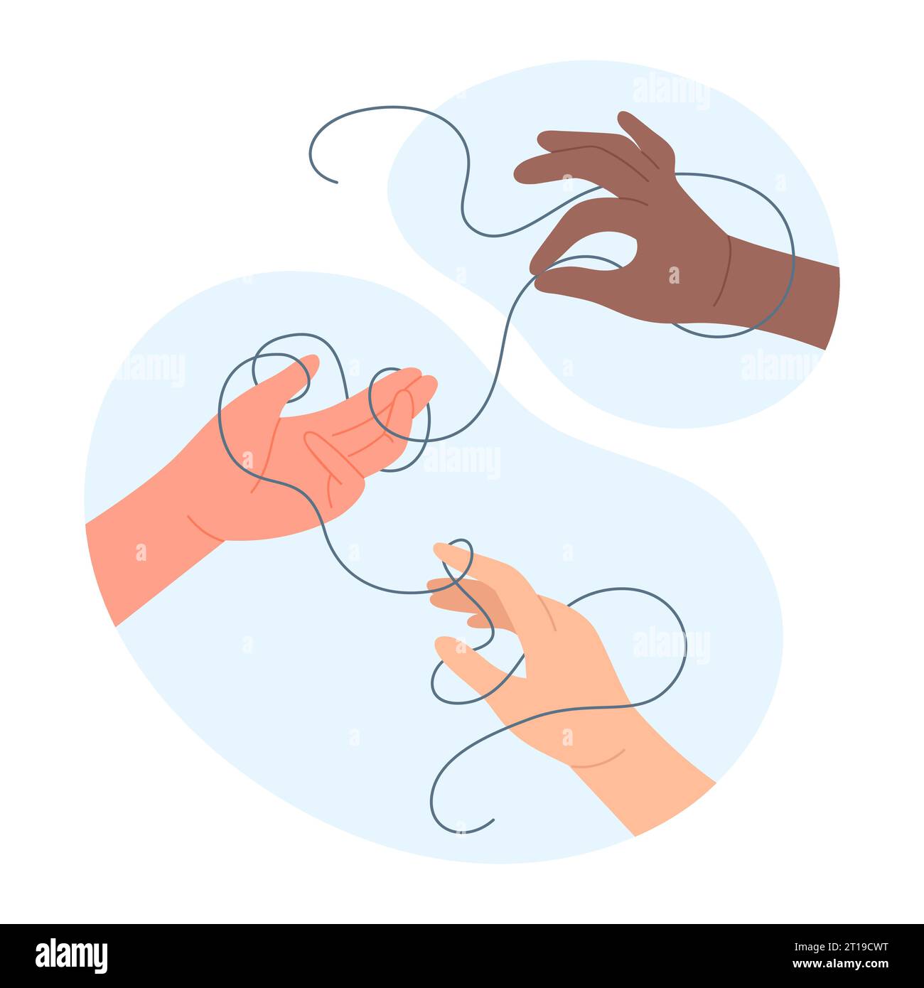 Friendship of diverse people, community problem solving vector ...