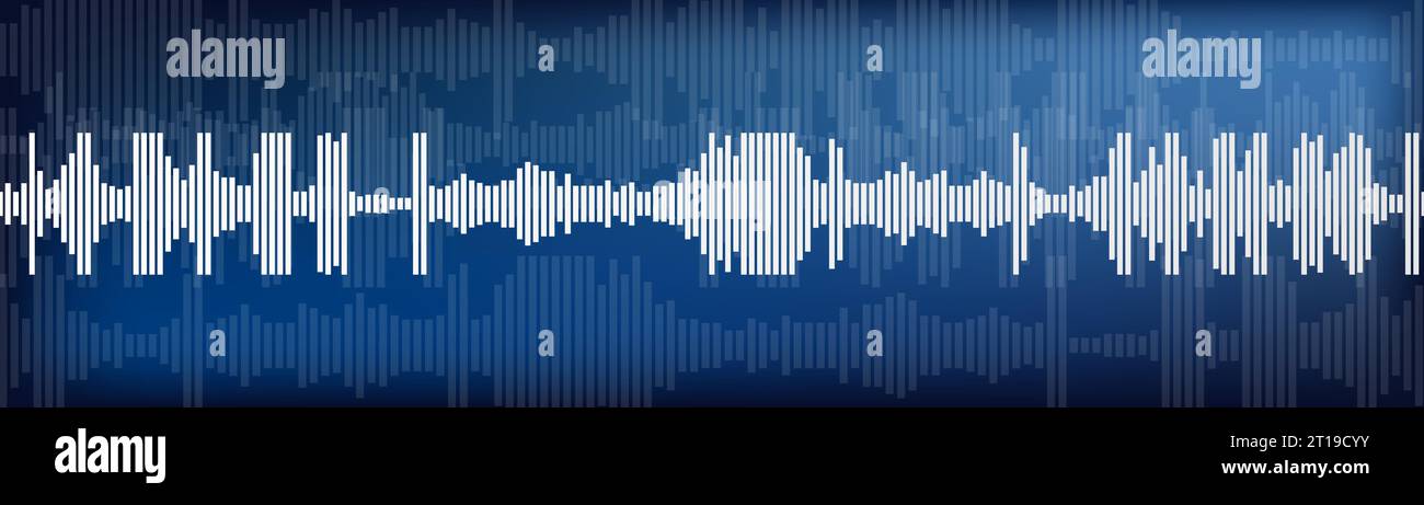Sound waveform pattern, abstract music background. Vector modern ...