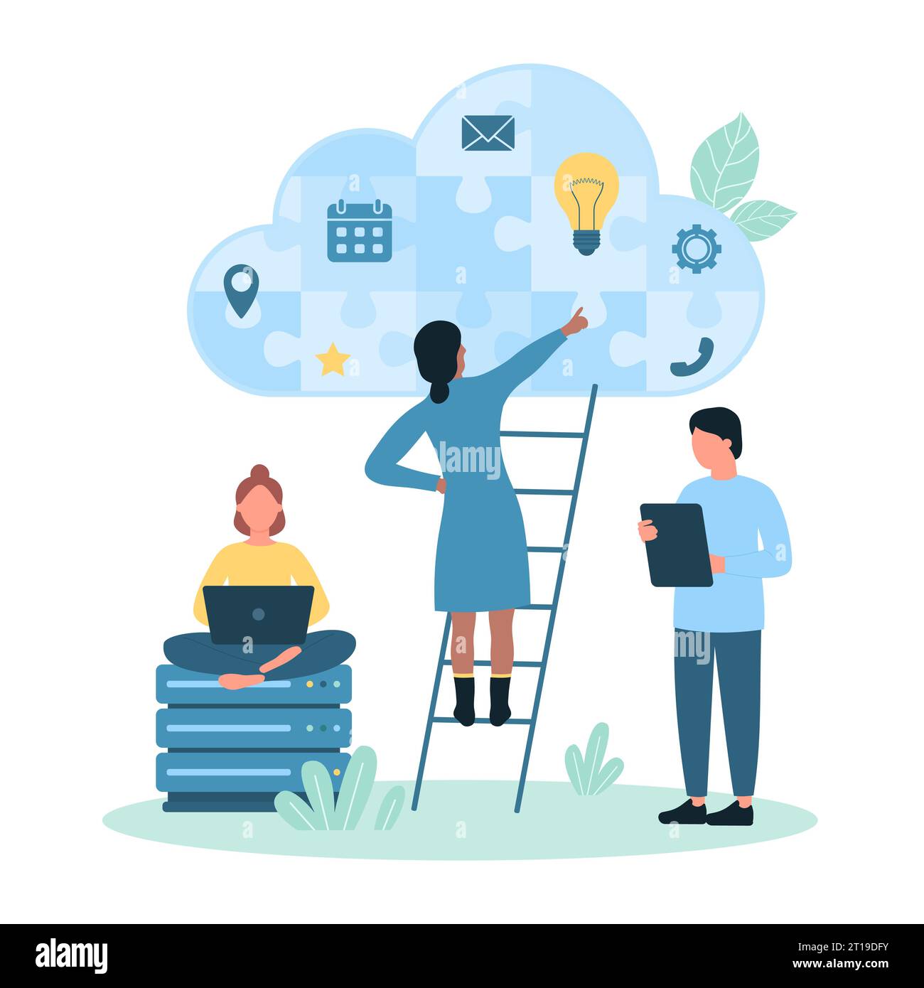 Cartoon illustration diagram communication network hi-res stock ...