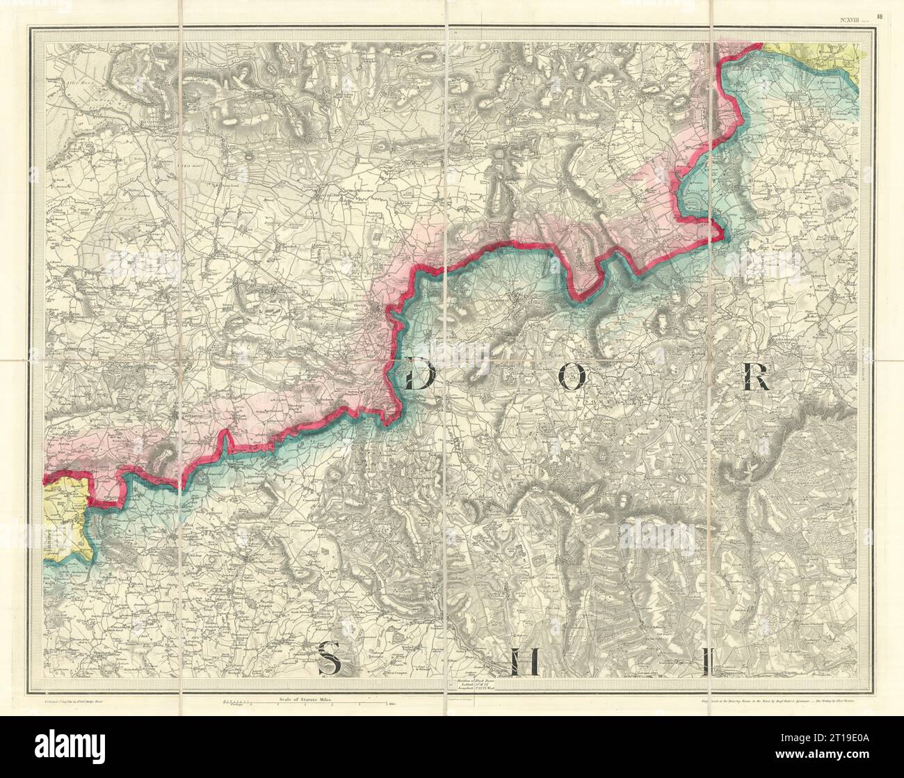 OS #18 Yeovil Scarplands & Somerset Hills. Crewkerne Sherborne Dorset ...