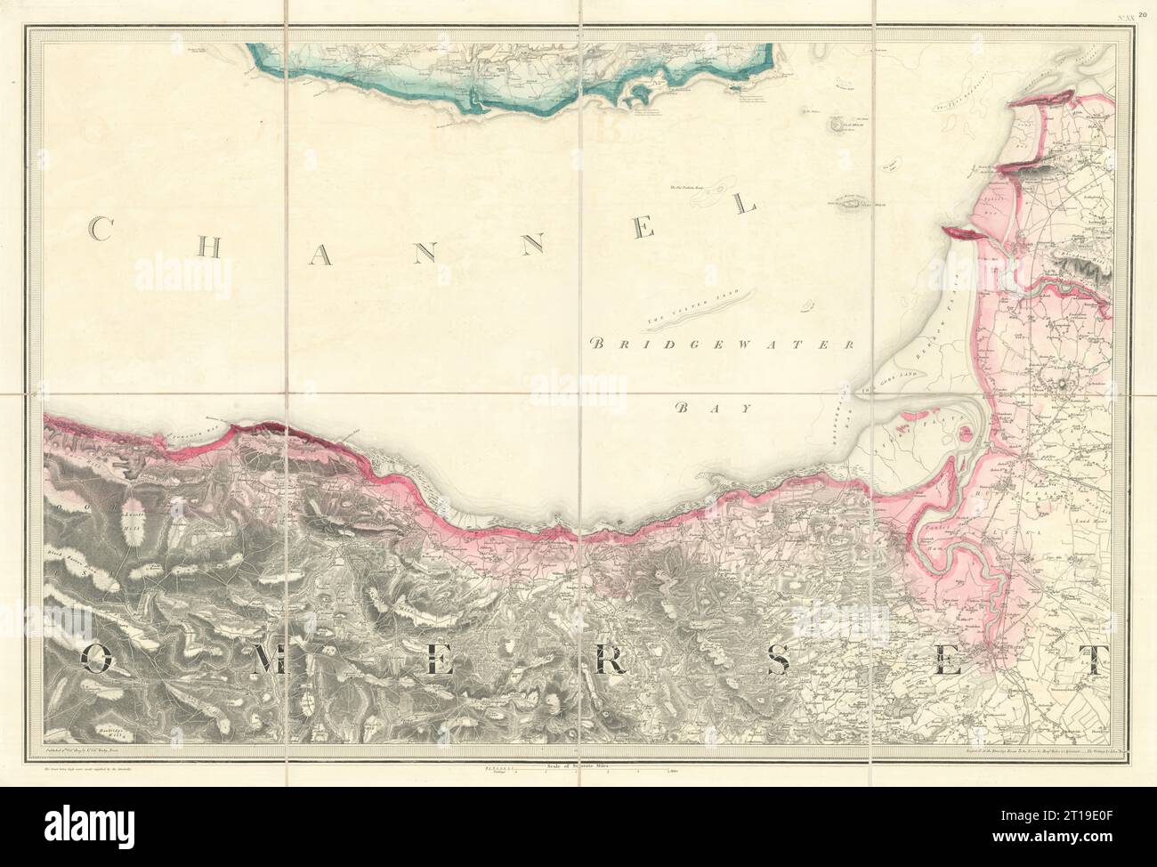 OS #20 Somerset Levels, Quantocks & Exmoor. Bridgewater Weston-s/Mare ...