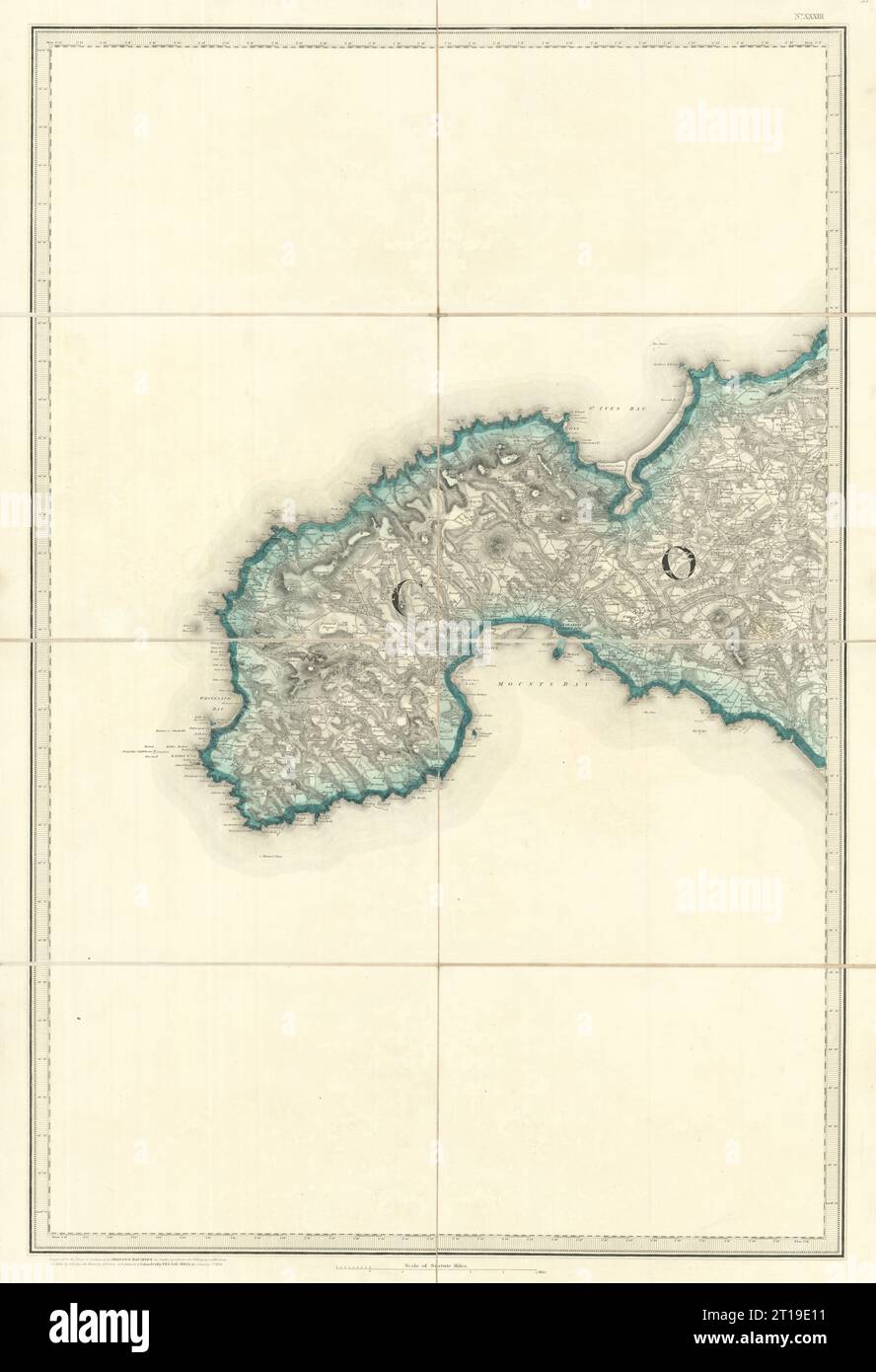 OS #33 Penwith. Penzance St. Ives Land's End Marazion Cornwall St. Just ...