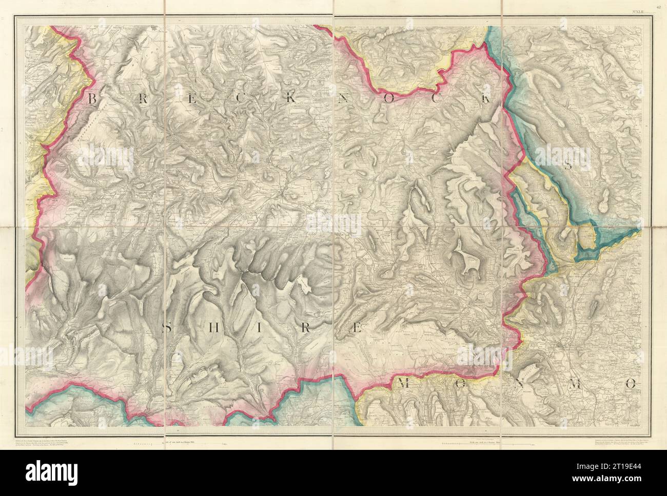 Map of abergavenny hi-res stock photography and images - Alamy