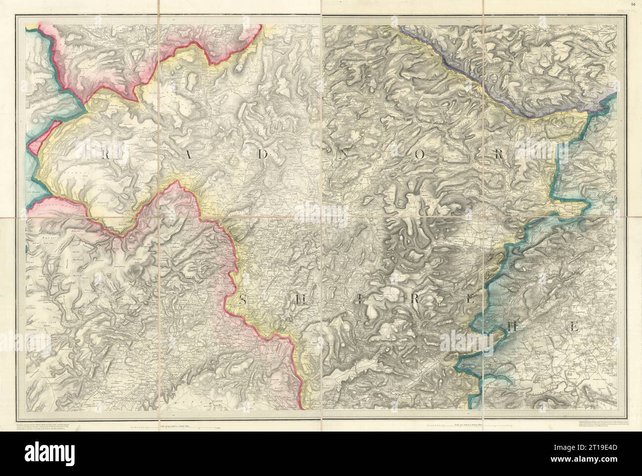 Radnorshire map hi-res stock photography and images - Alamy
