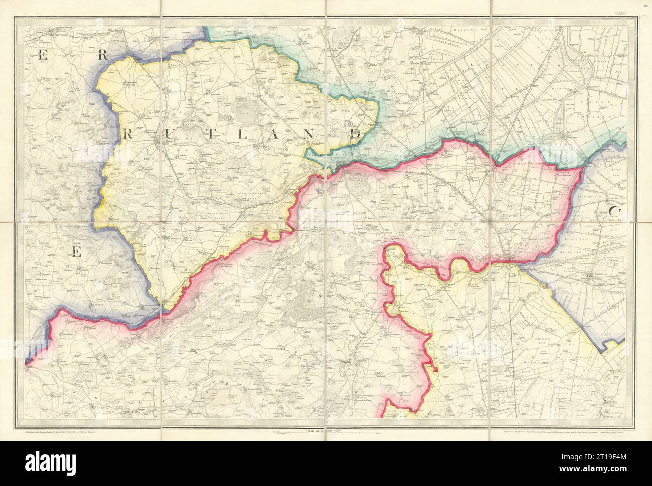 OS #64 Rockingham Forest, Fens & Rutland. Oakham Peterborough Stamford ...