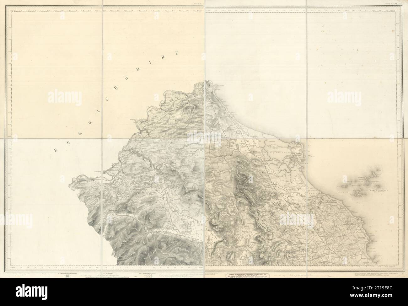 OS #110 Northumberland Coast & Cheviots. Berwick-upon Tweed Lindisfarne ...