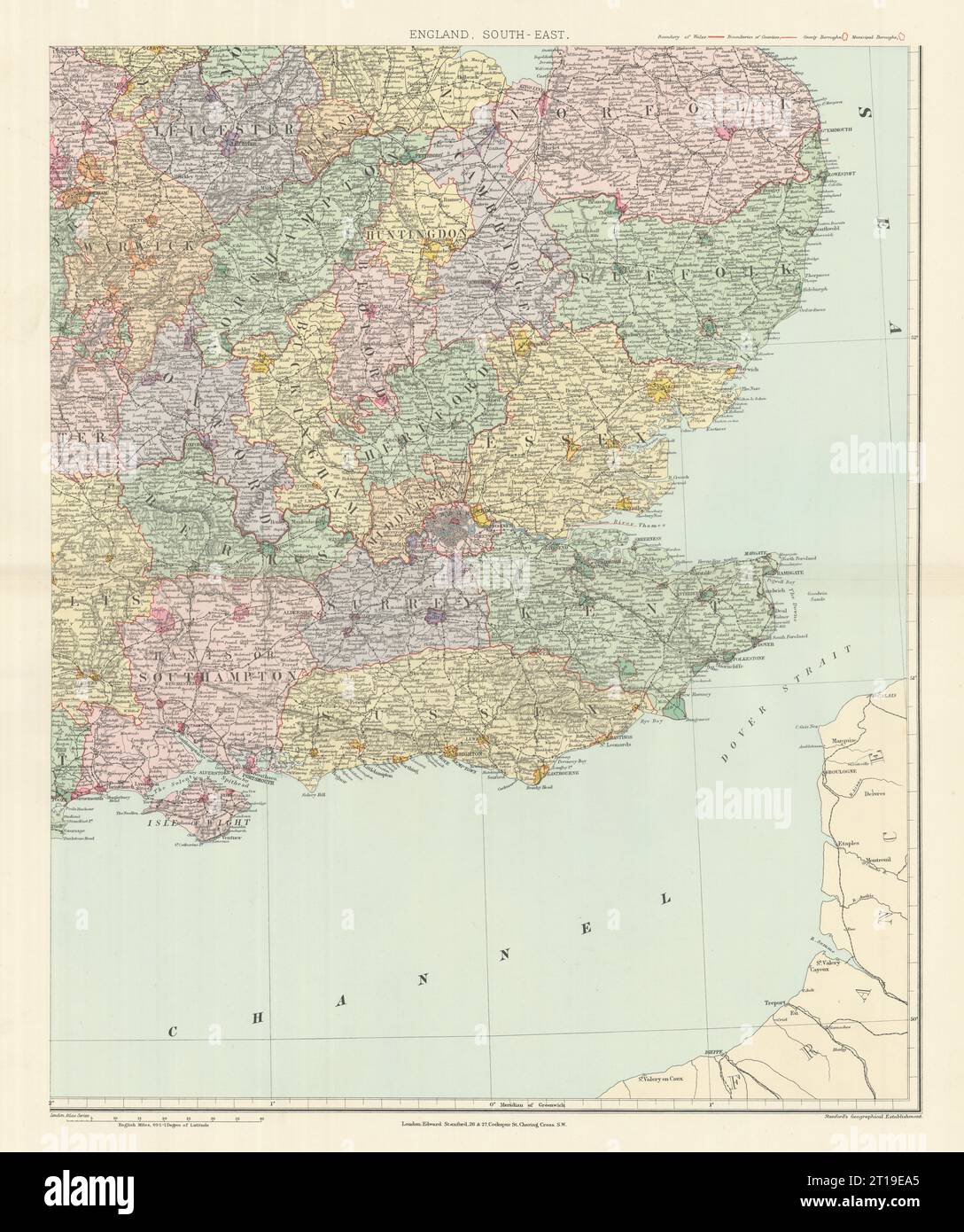 South east london map 19th century hi-res stock photography and images ...