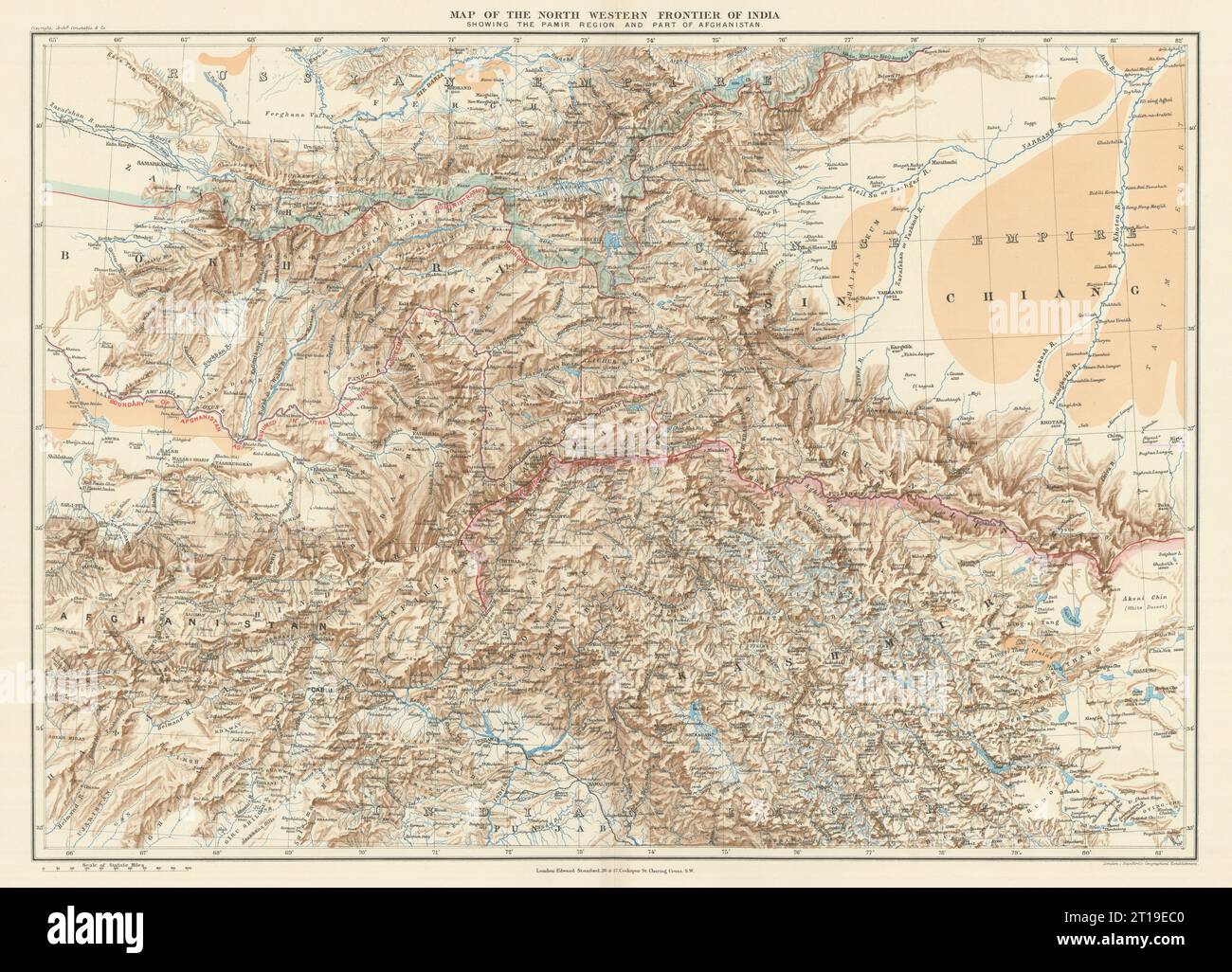 India North Western Frontier Kashmir Pamir region Afghanistan. STANFORD ...