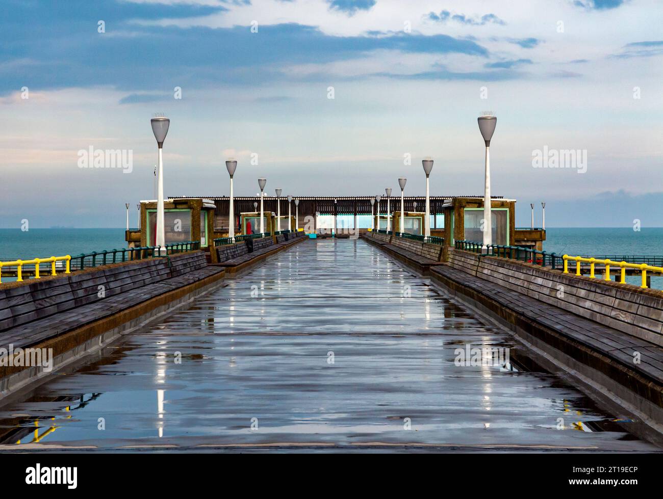 Deal Pier on the Kent coast in south east England UK built in 1957 and ...