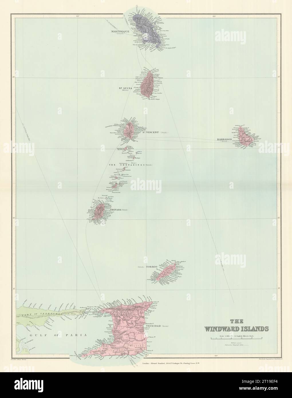 Windward Islands. Trinidad Barbados St. Lucia Grenadines. STANFORD 1894 ...
