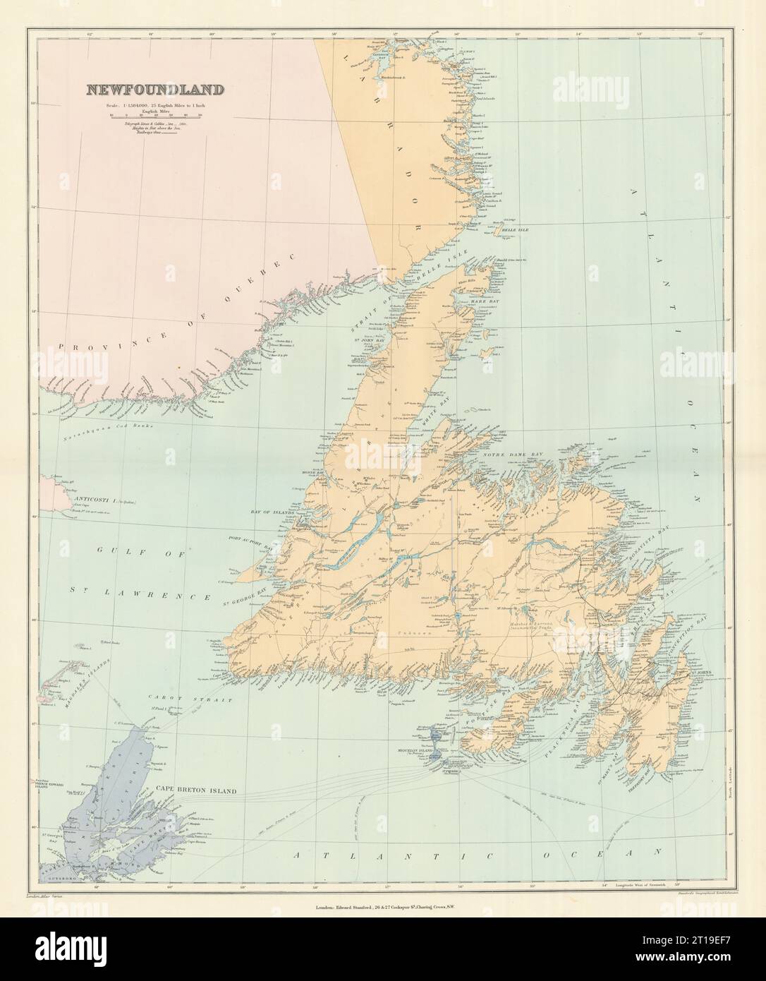 Newfoundland and labrador map hi-res stock photography and images - Alamy