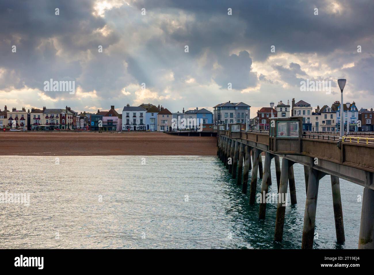 Deal Pier on the Kent coast in south east England UK built in 1957 and ...
