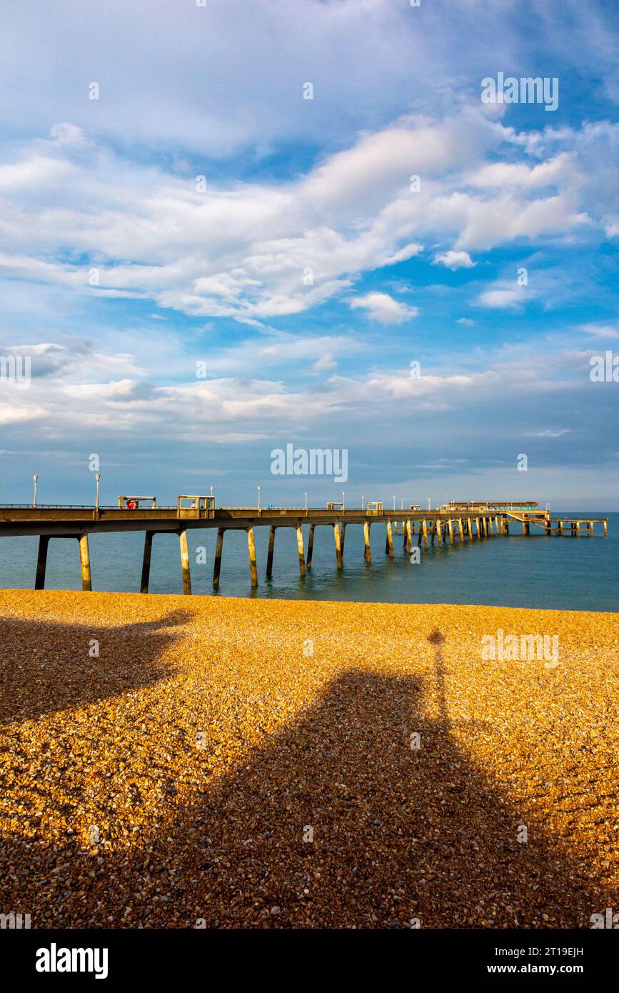 Deal Pier on the Kent coast in south east England UK built in 1957 and ...