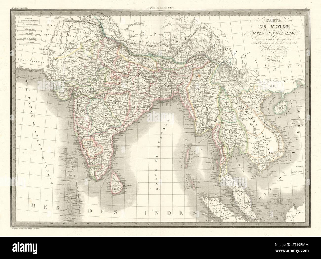Map of india ganges hi-res stock photography and images - Alamy