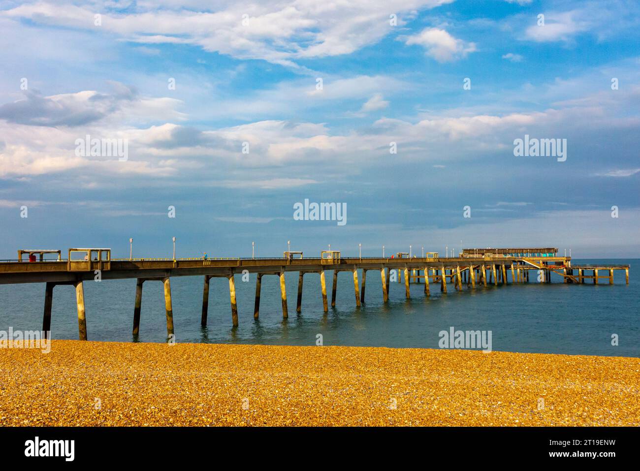 Deal Pier on the Kent coast in south east England UK built in 1957 and ...