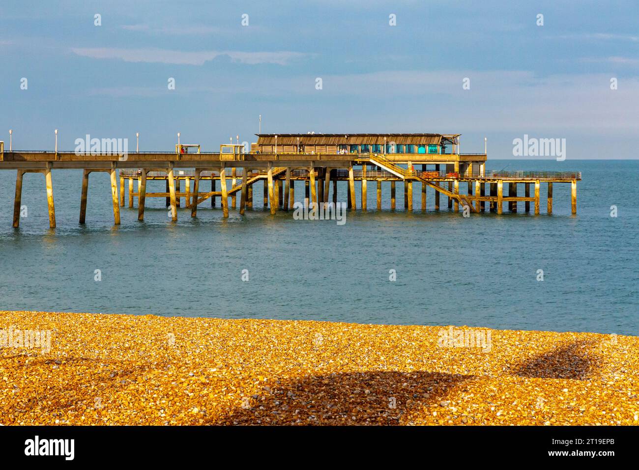 Deal Pier on the Kent coast in south east England UK built in 1957 and ...