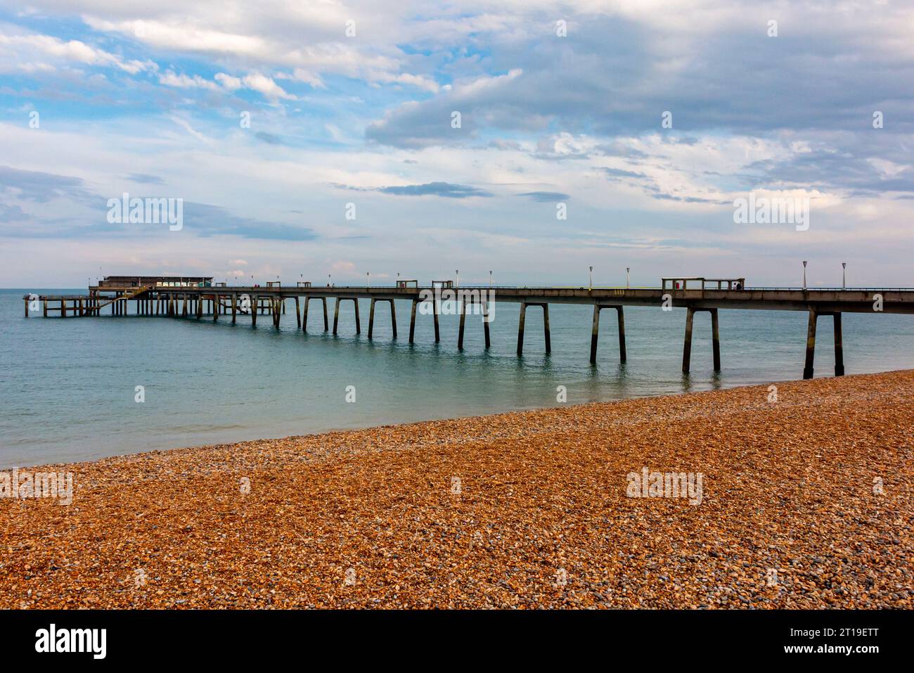 Deal Pier on the Kent coast in south east England UK built in 1957 and ...