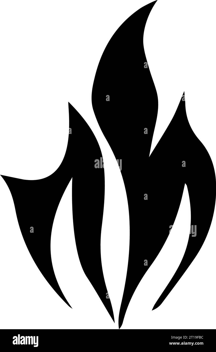 A set of pictograms depicts icons related to the theme of fire. The ...