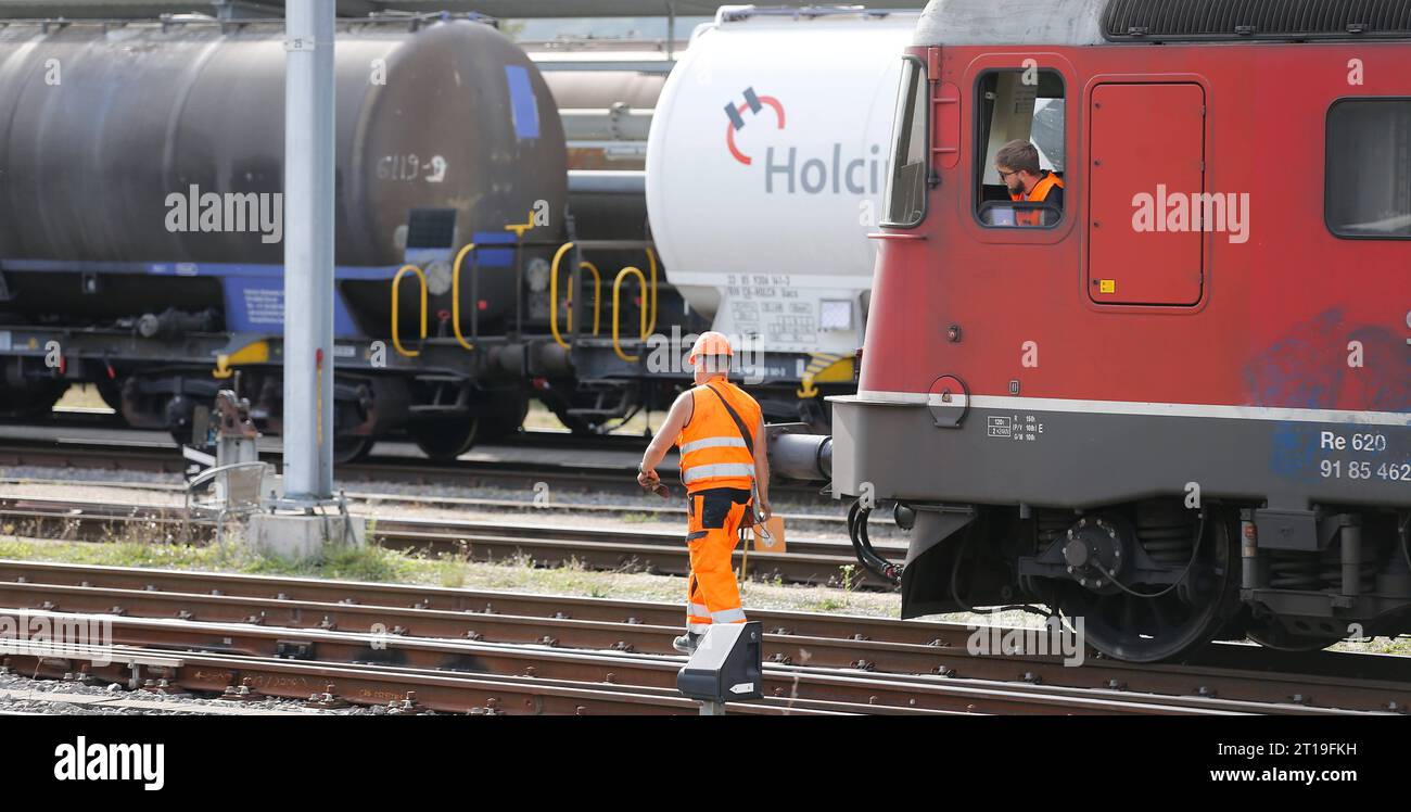 Foto Manuel Geisser 12.10. 2023 Baden , SCHWEIZ , SBB Cargo Mitarbeiter ...