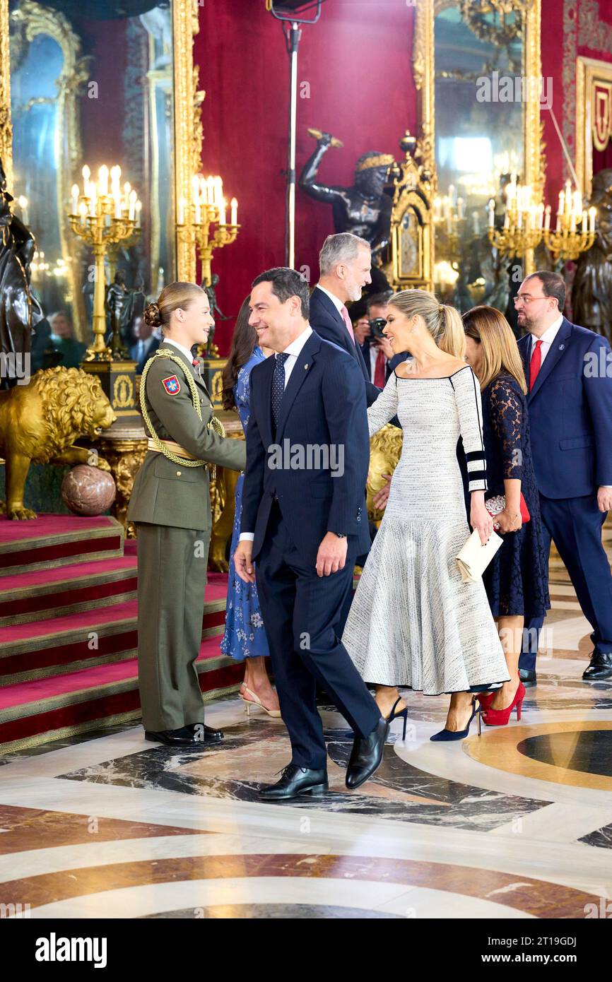 Madrid, Madrid, Spain. 12th Oct, 2023. King Felipe VI of Spain, Queen ...