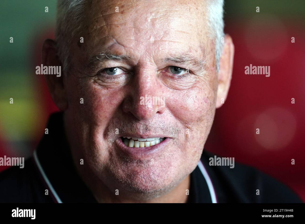 Wales head coach Warren Gatland during a press conference at the Stade ...