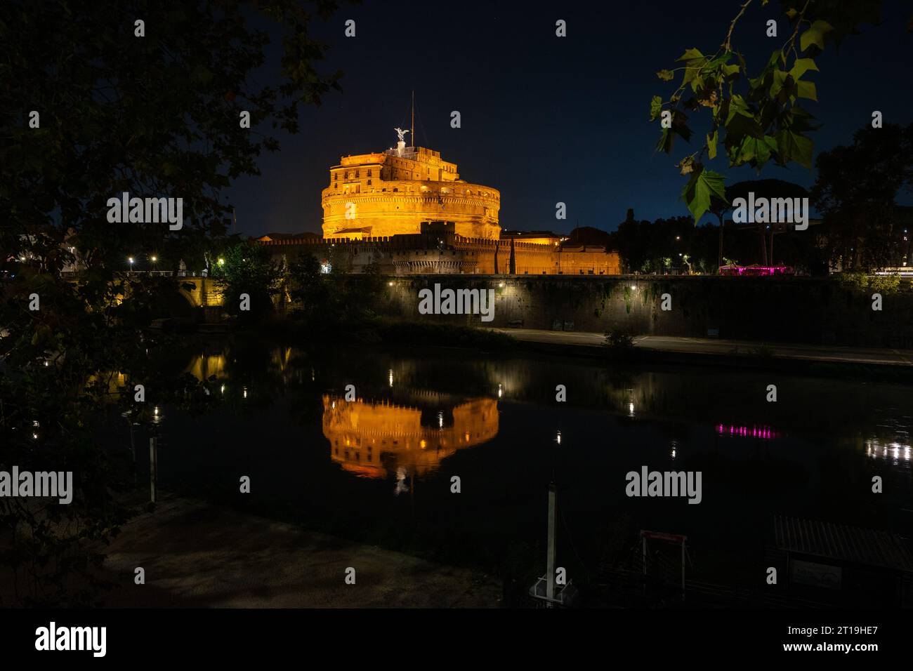 Fantastic view of the Tiber and the Castel Sant'Angelo and the Bridge ...