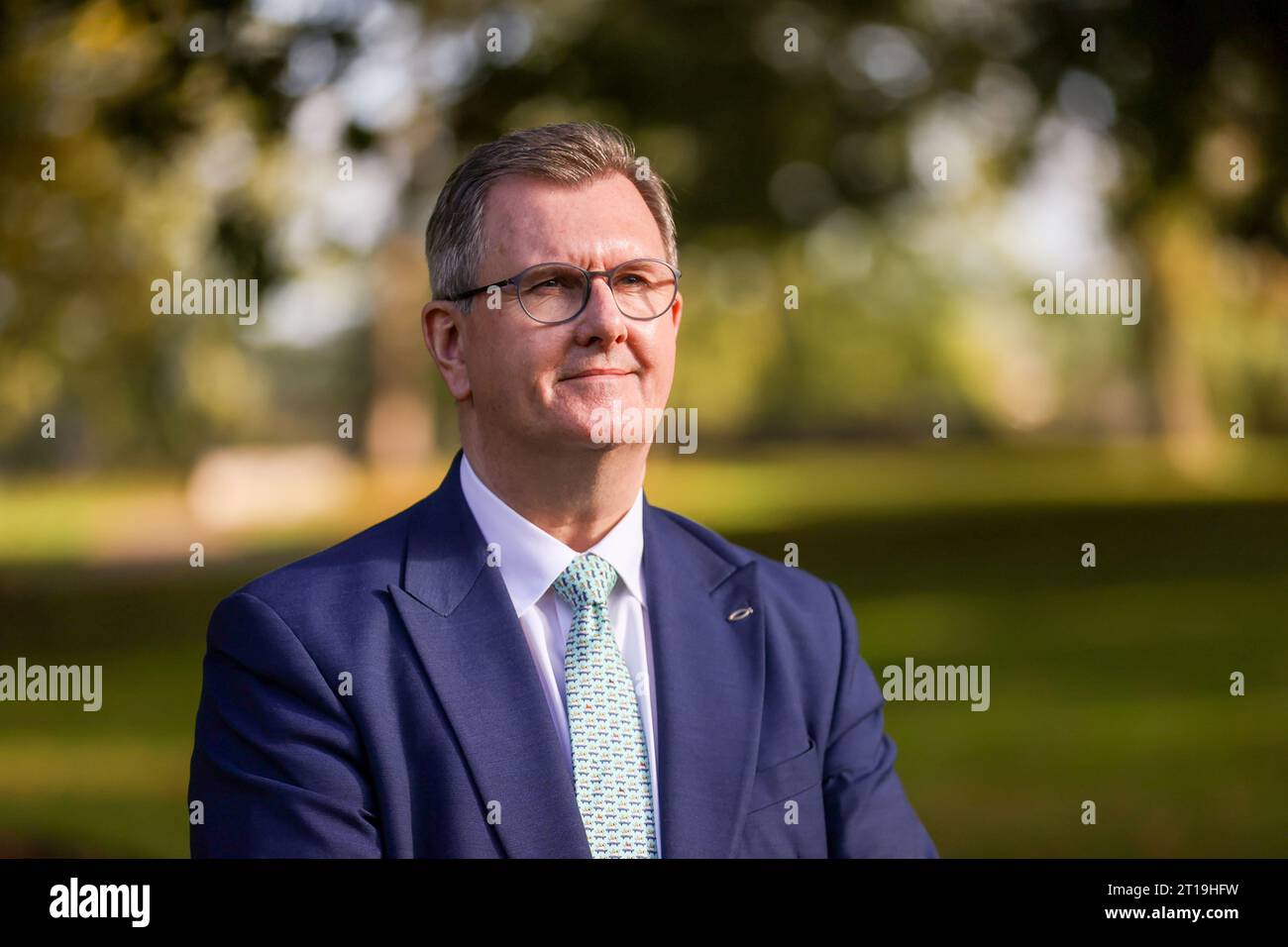 Leader Of The Dup Sir Jeffrey Donaldson Mp At Lisburn Castle Gardens
