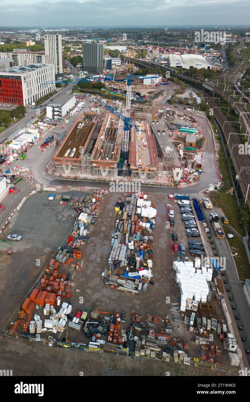Curzon Street, Birmingham, 12th October 2023 - Work continues on HS2 in ...