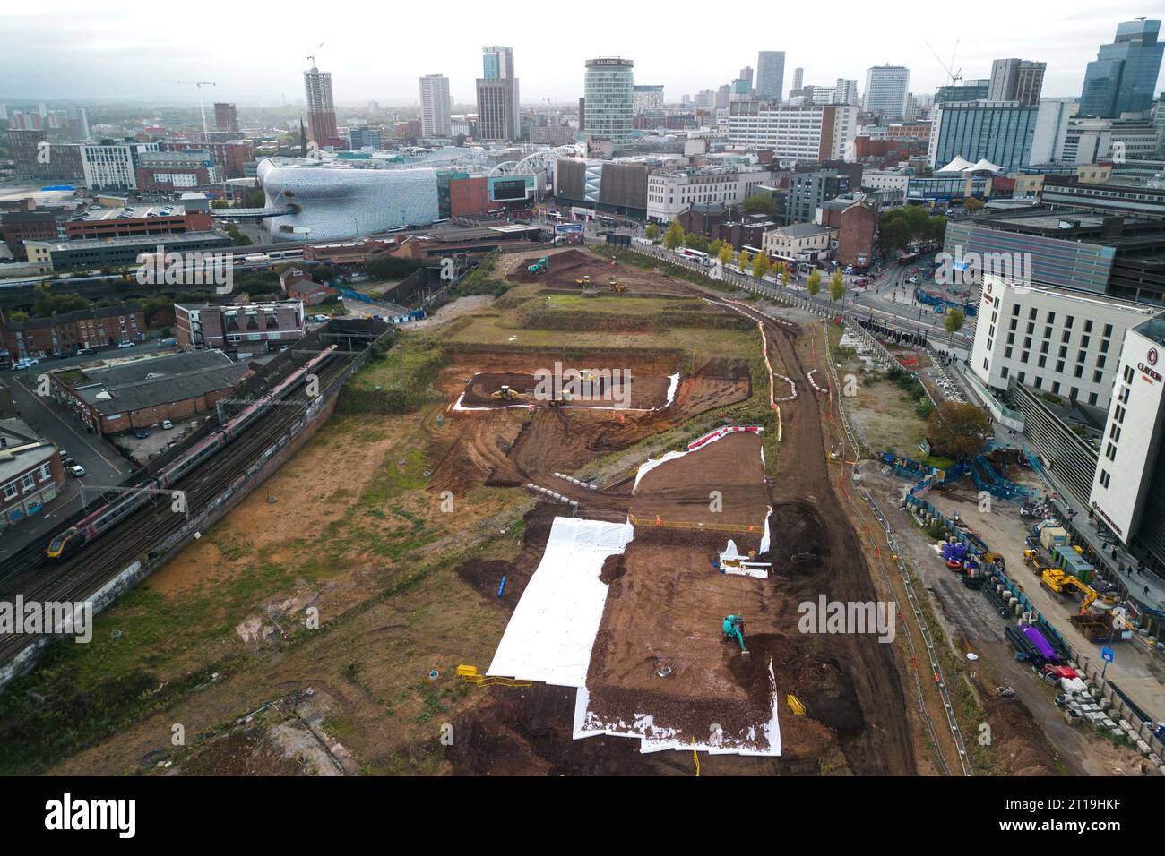 Hs2 birmingham aerial hi-res stock photography and images - Alamy