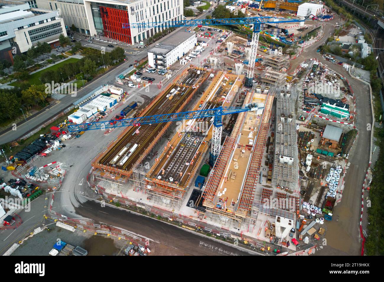 Curzon Street, Birmingham, 12th October 2023 - Work continues on HS2 in ...