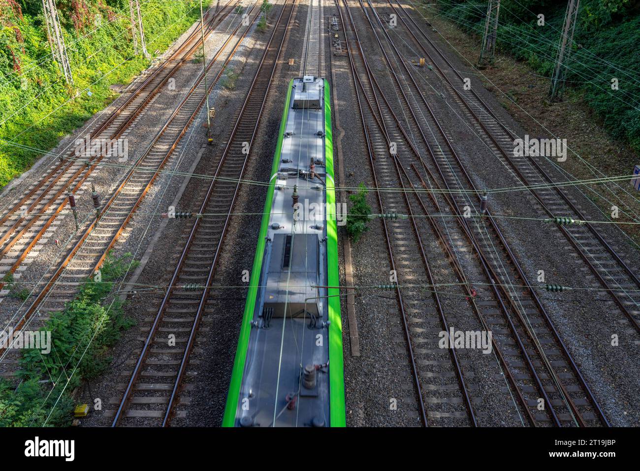 Gleisanlagen vor dem Hauptbahnhof Essen, 7 Schienenstränge parallel, S ...