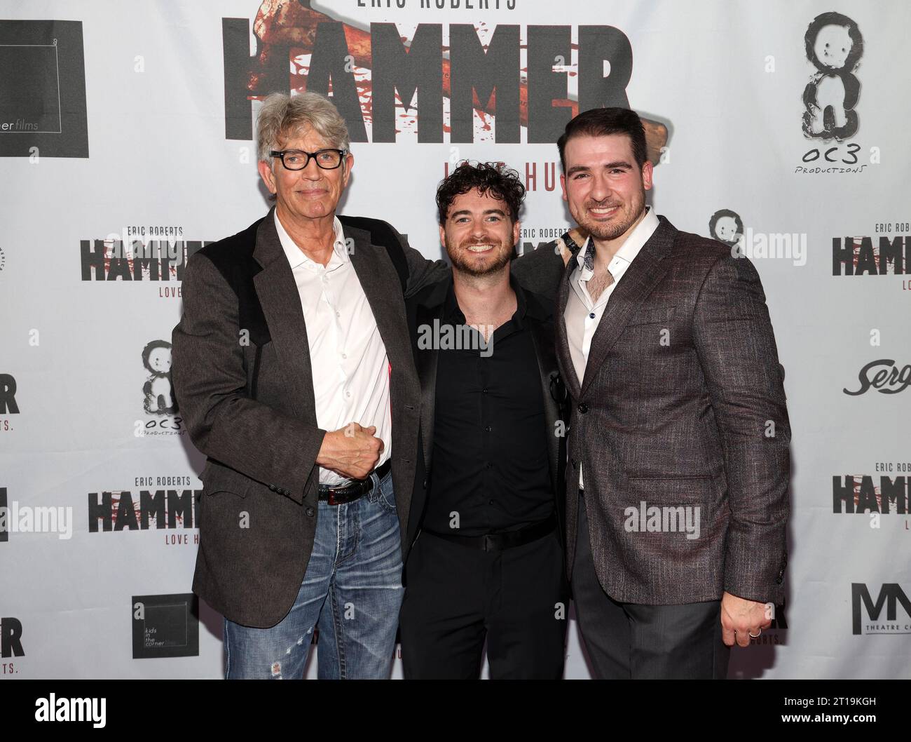 MIAMI, FL-OCT 11: Actor Eric Roberts, Trevor Roach-DP and Director, Producer Orlando Cicilia III ...