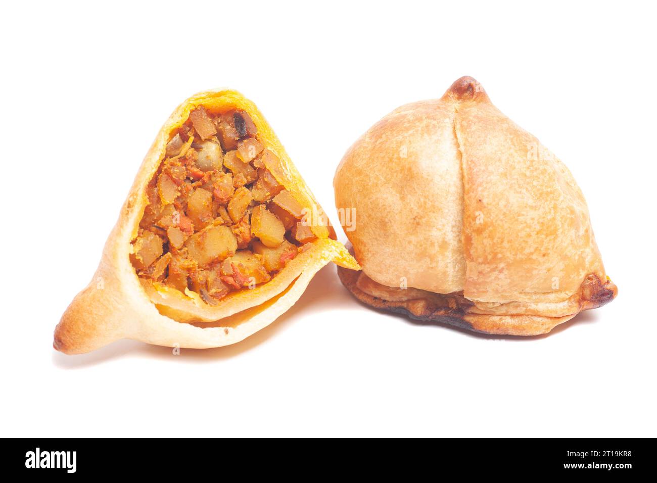 Indian samosa isolated on white background Stock Photo - Alamy