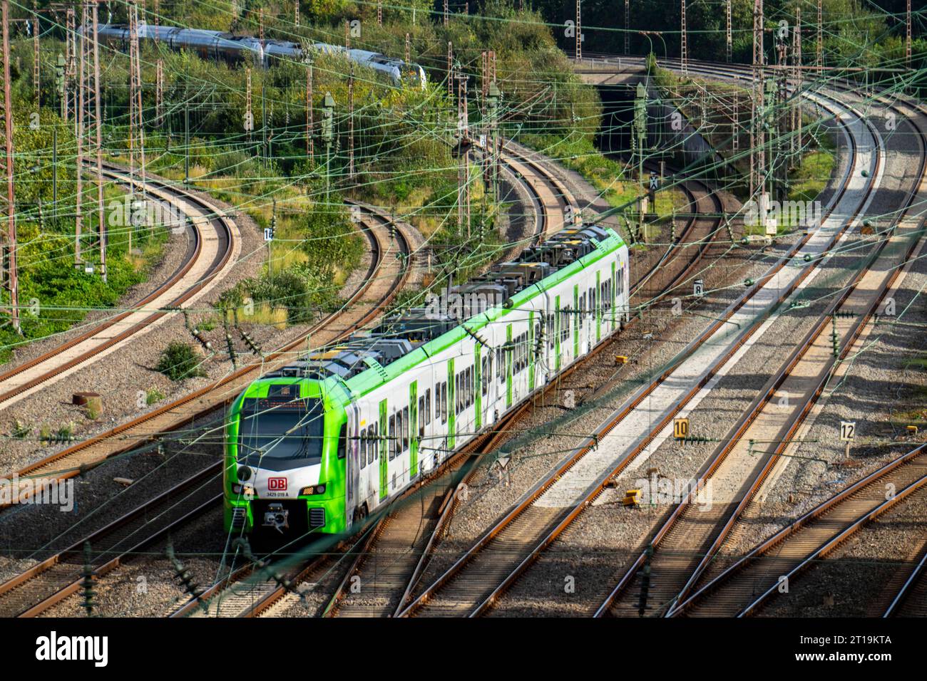 Gleisanlagen vor dem Hauptbahnhof Essen, 7 Schienenstränge parallel, S ...