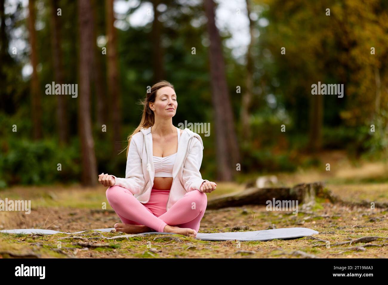 Beautiful girl practising Yoga outdoors Stock Photo - Alamy