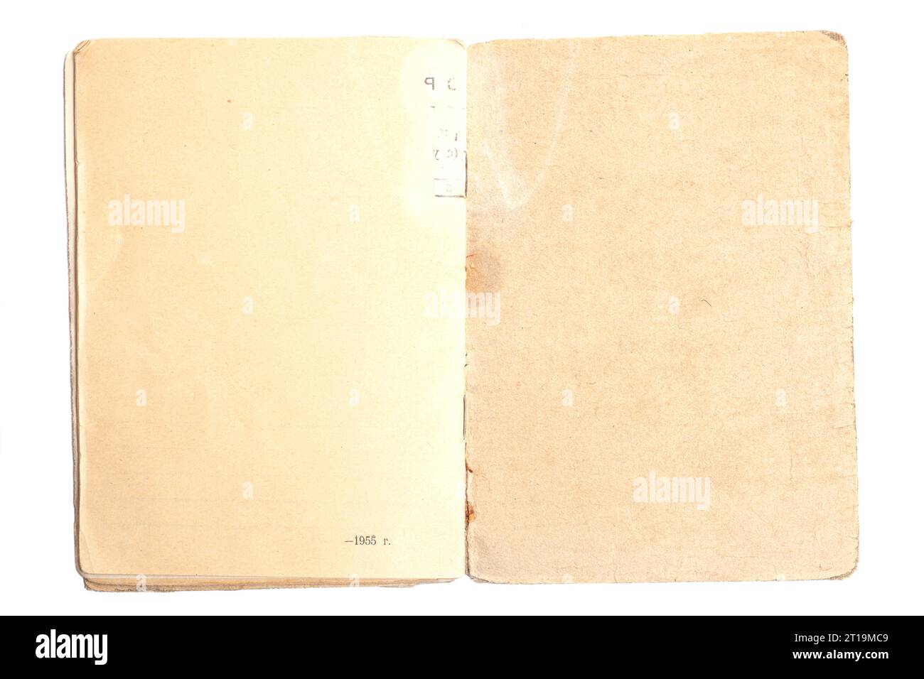 old document cover from 1955 isolated on white background Stock Photo ...