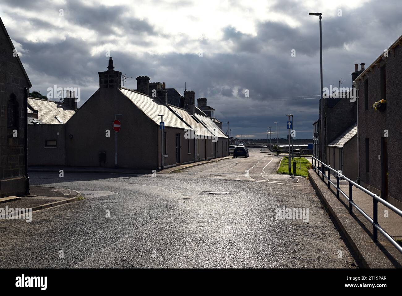 A street in the village of Portgordon, Scotland Stock Photo - Alamy