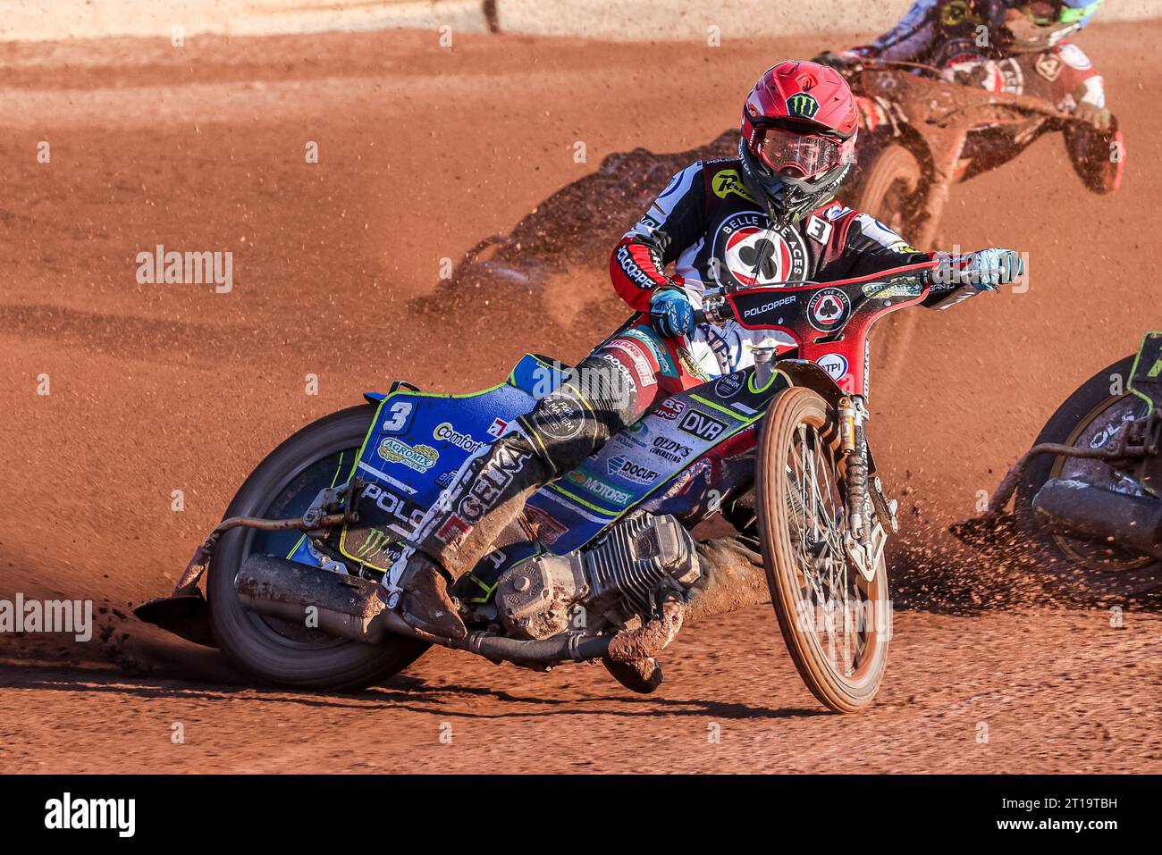 Jaimon Lidsey - Belle Vue Aces speedway rider. Action portrait Stock ...